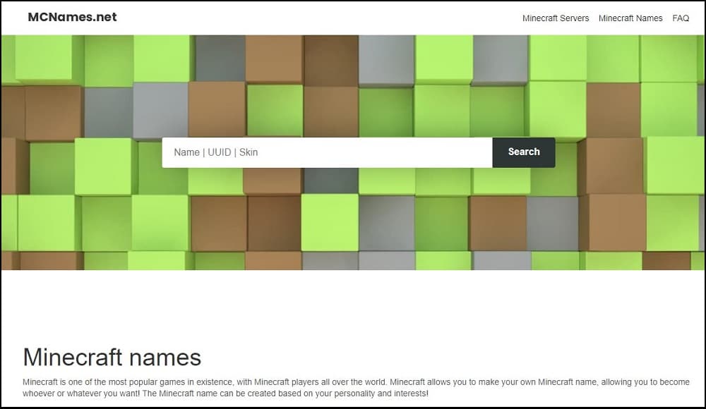 TOP 7 Minecraft Name Checker (Available MC Name)